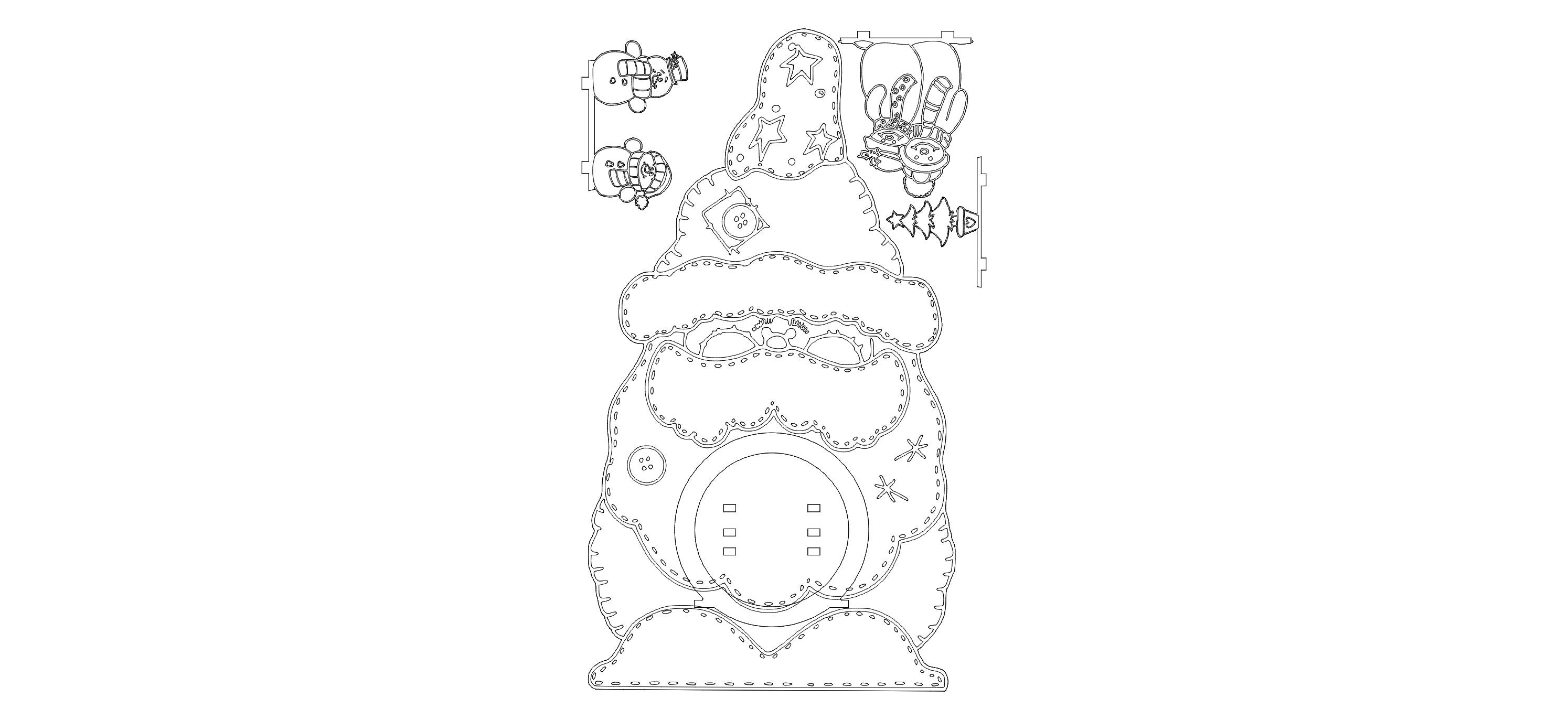 3D Santa Body Decoration - Etsy