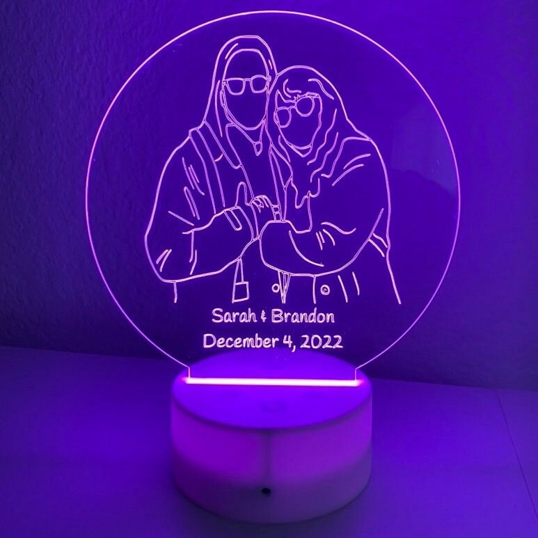 Customizable Engraved LED Acrylic Photo Personalized Acrylic Sign ...