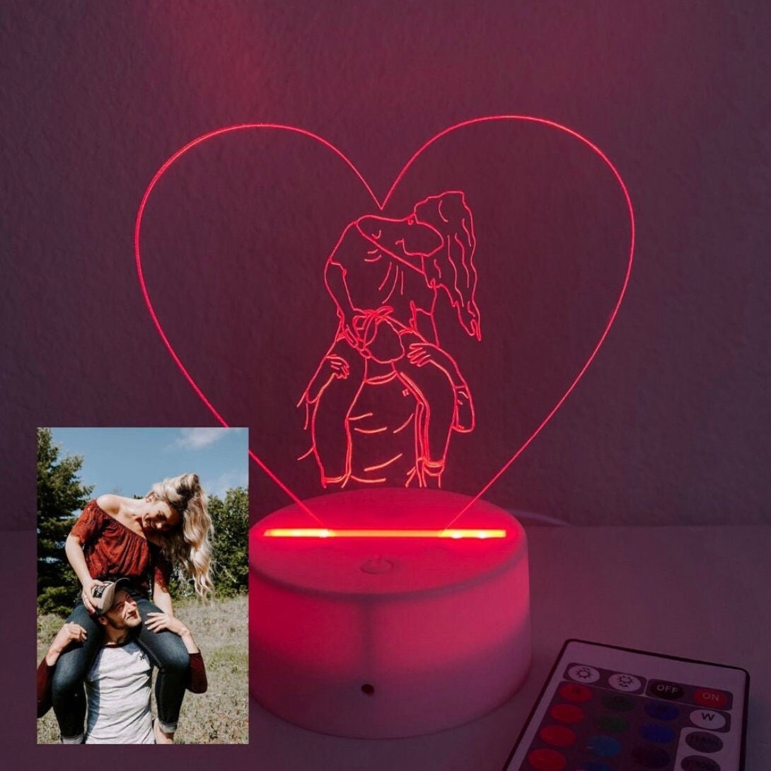 Customizable Engraved LED Acrylic Photo | Personalized Acrylic Sign ...