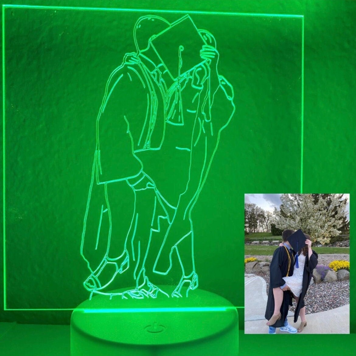 Customizable Engraved LED Acrylic Photo Personalized Acrylic Sign ...