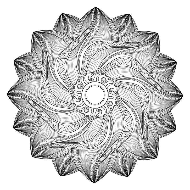 Mandala for Adults - Coloring Pages for Adults - Very Difficult ...
