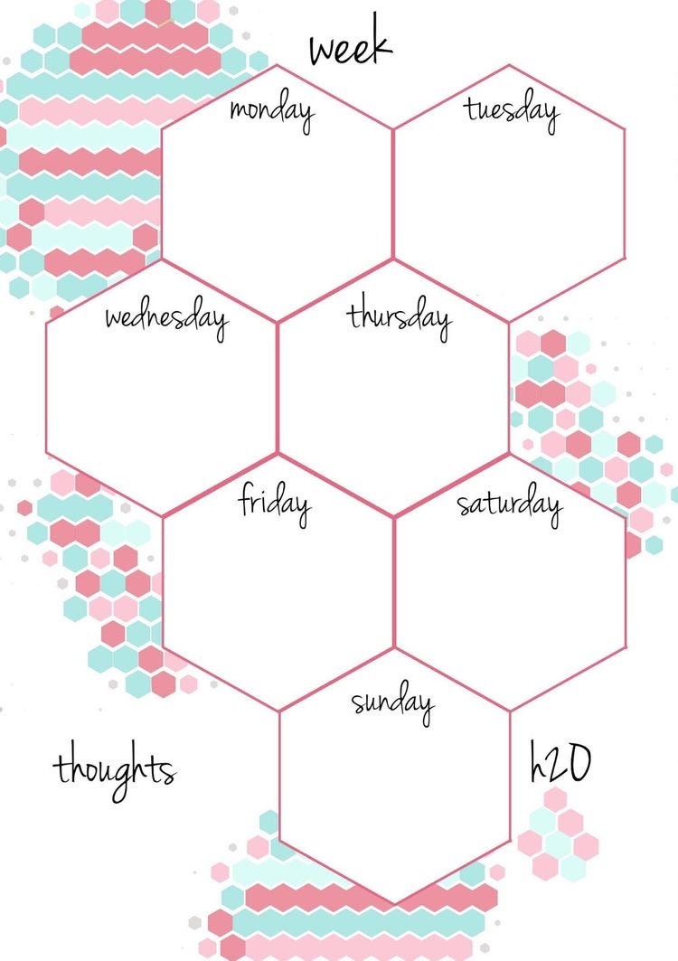 Week Schedule - Instant Download - Notes for Everyone - Organise Your ...
