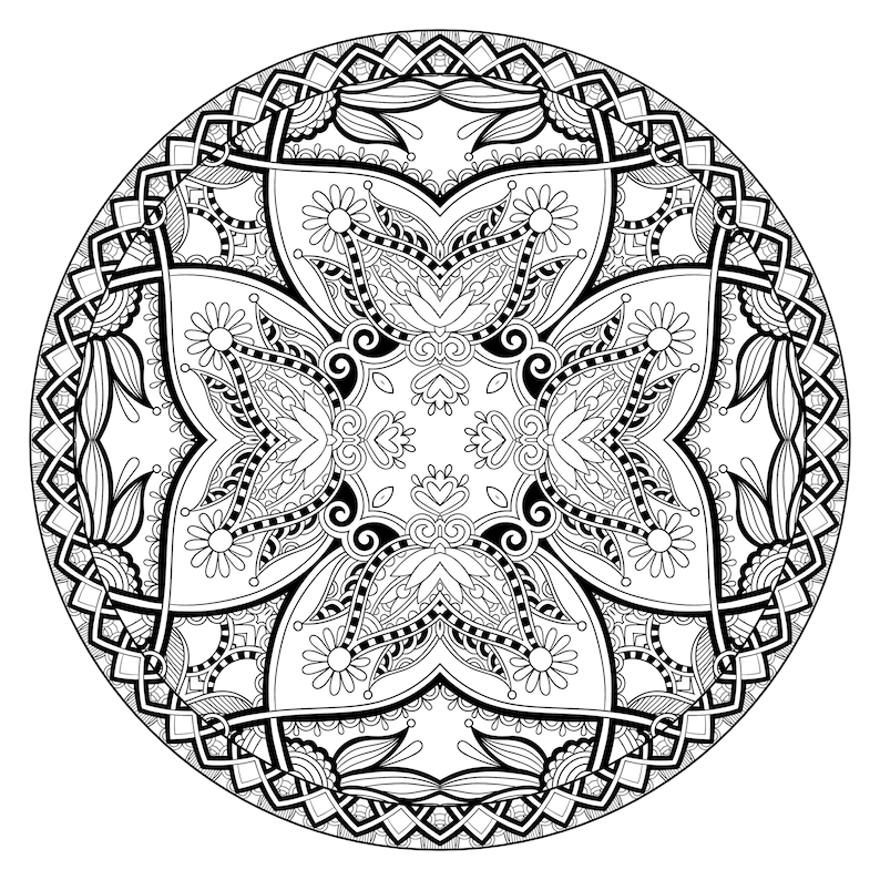 Mandala for Adults - Coloring Pages for Adults - Very Difficult ...