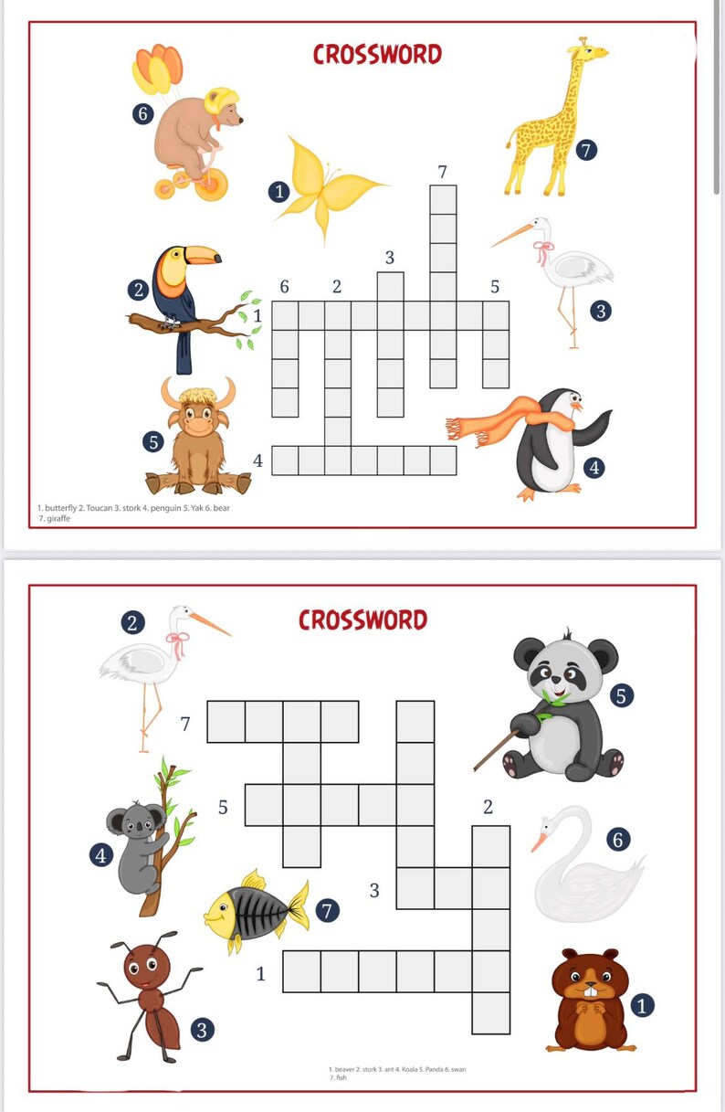 Kids Sudoku Crossword Puzzle Bundle – 40+ Printable Activity Pages for ...