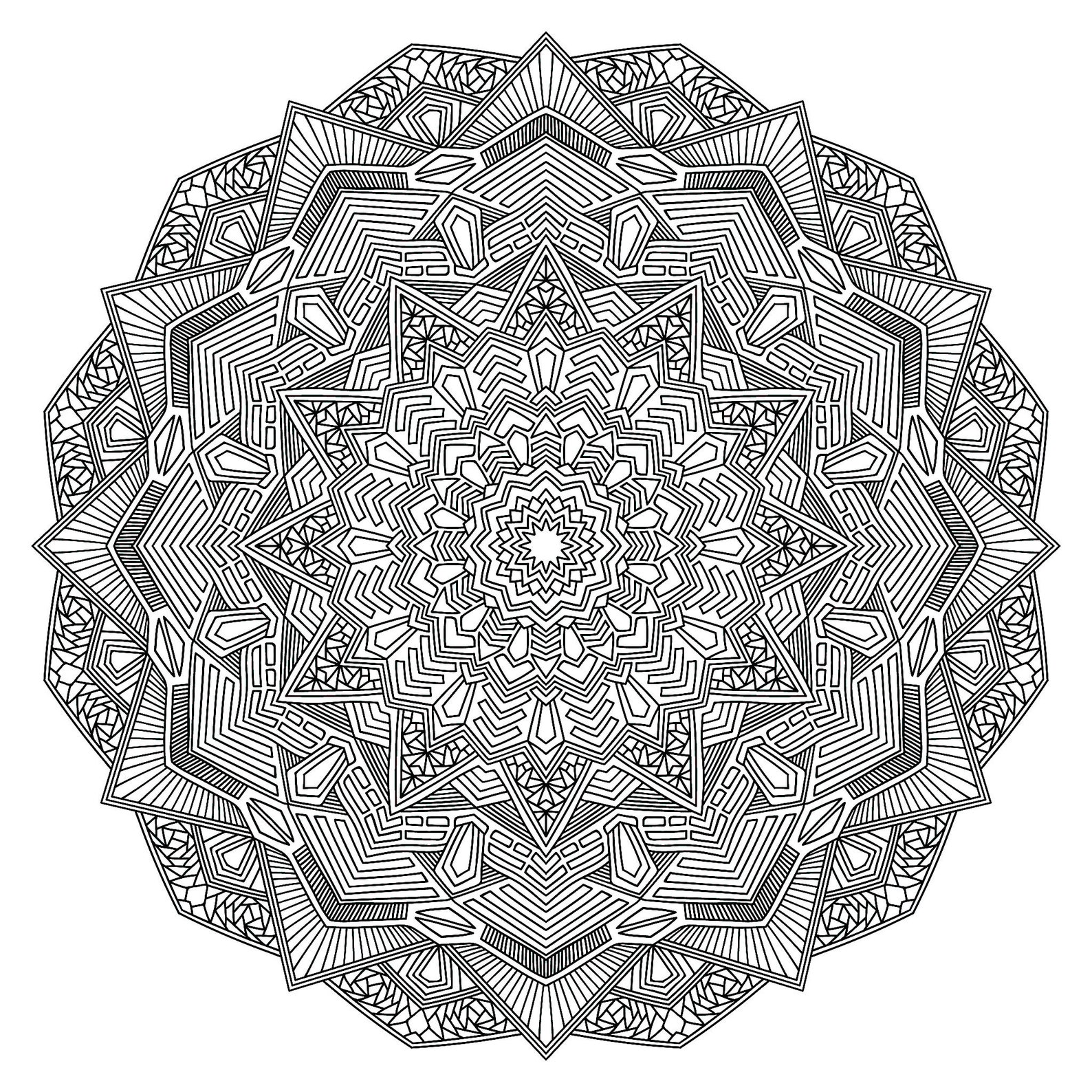 Mandala for Adults - Coloring Pages for Adults - Very Difficult ...