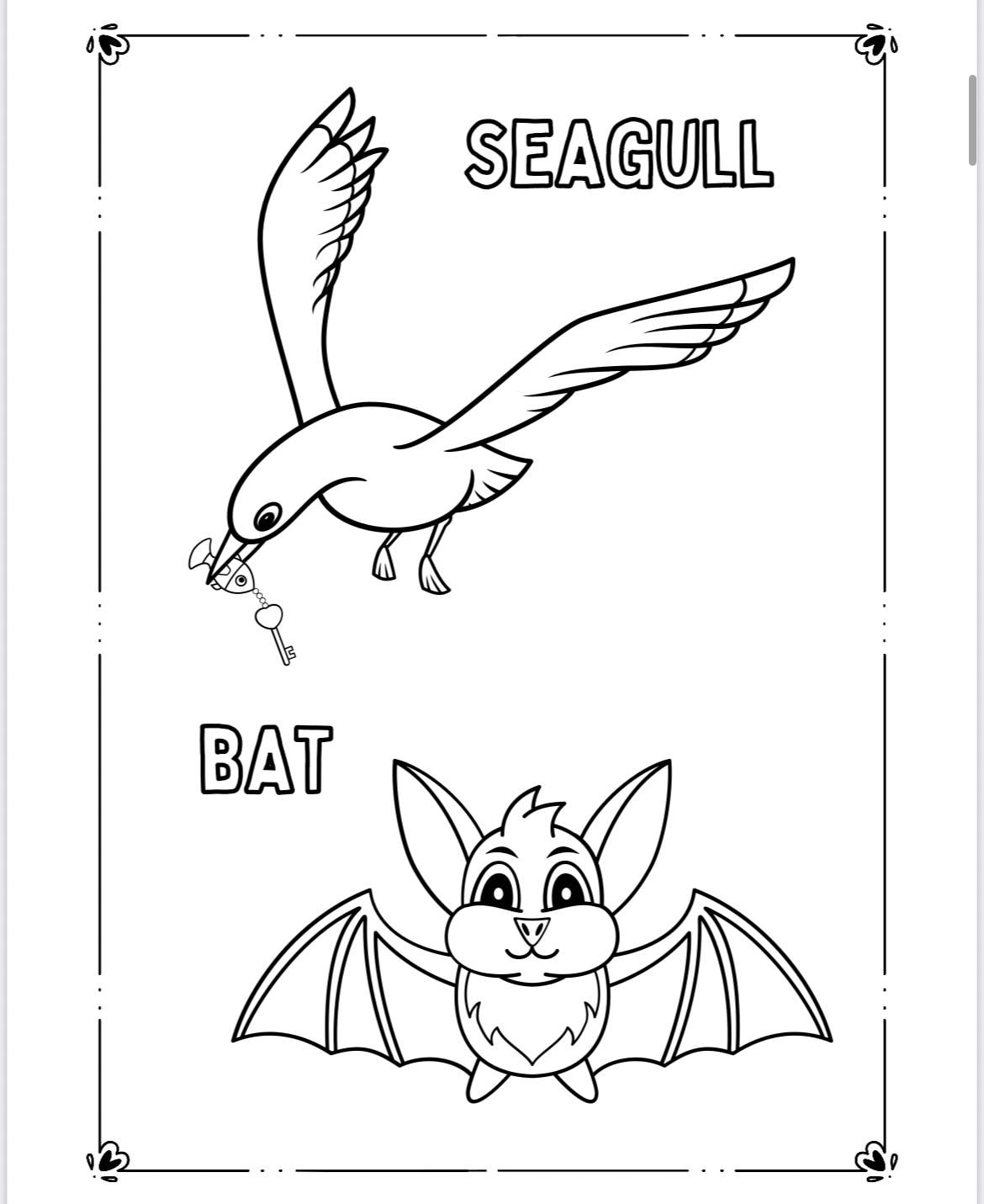 Bundle Kids Coloring Pages Bundle | Printable Activity Sheets | Animals ...