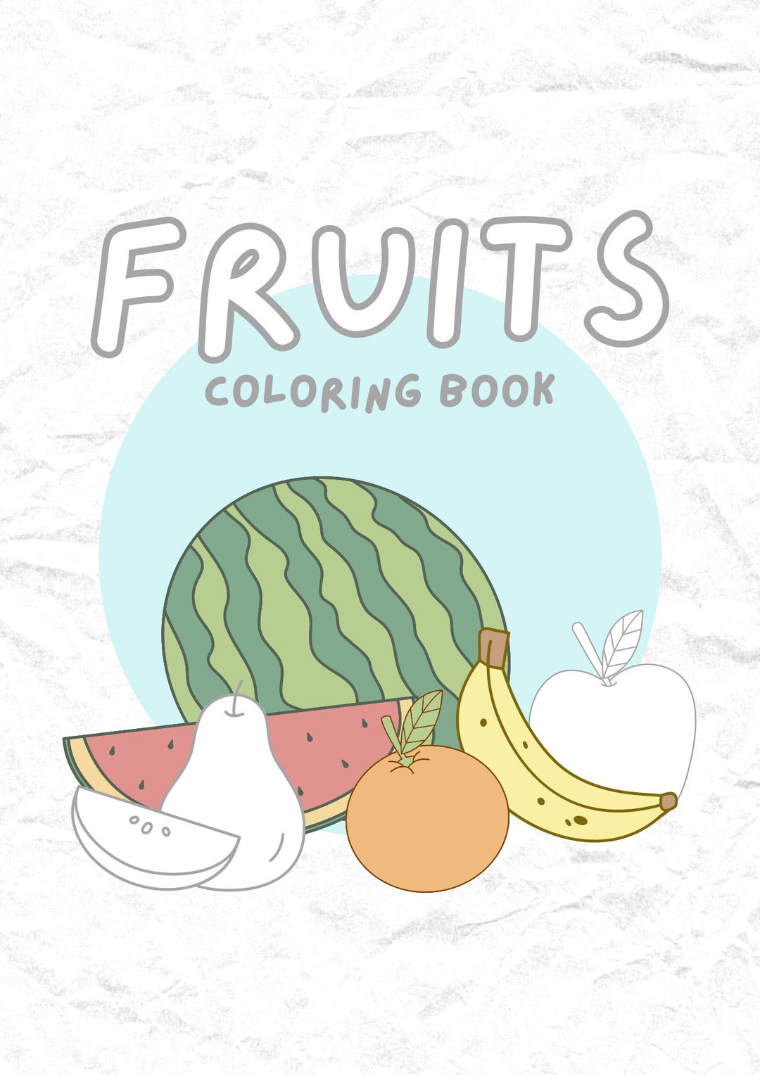 Fruits Coloring Book | Instant Download | Fruit Pages| Coloring Book ...
