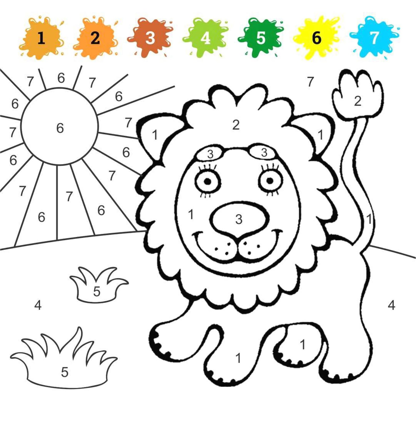 Color by Number Coloring Book for Kids Color by Number Fun for Kids ...