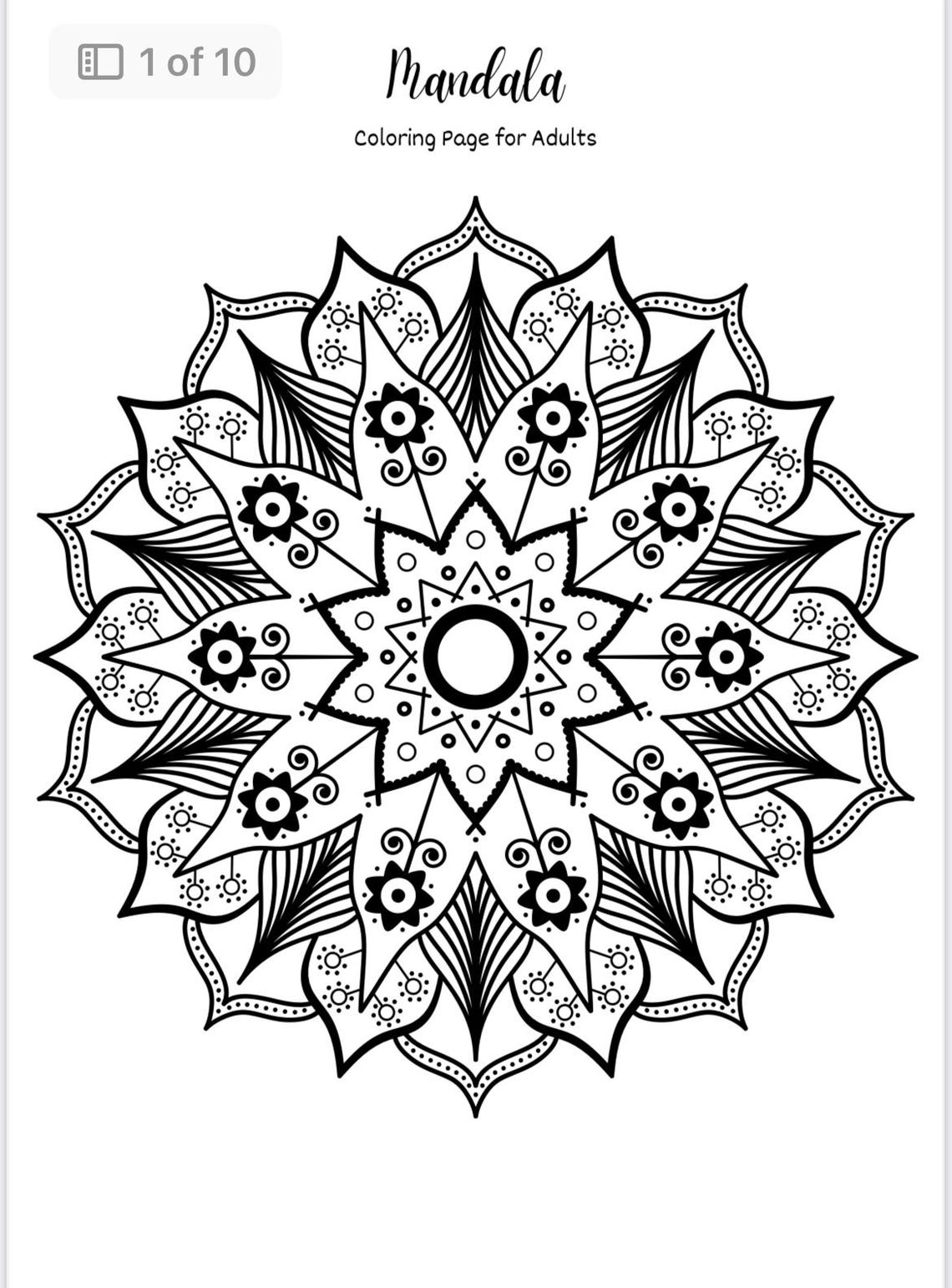 Bundle Mandala Coloring Pages PDF Set | Digital Download | 50 ...