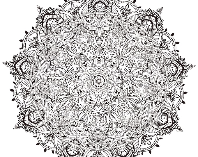 Bundle Mandala Coloring Pages PDF Set | Digital Download | 50 ...