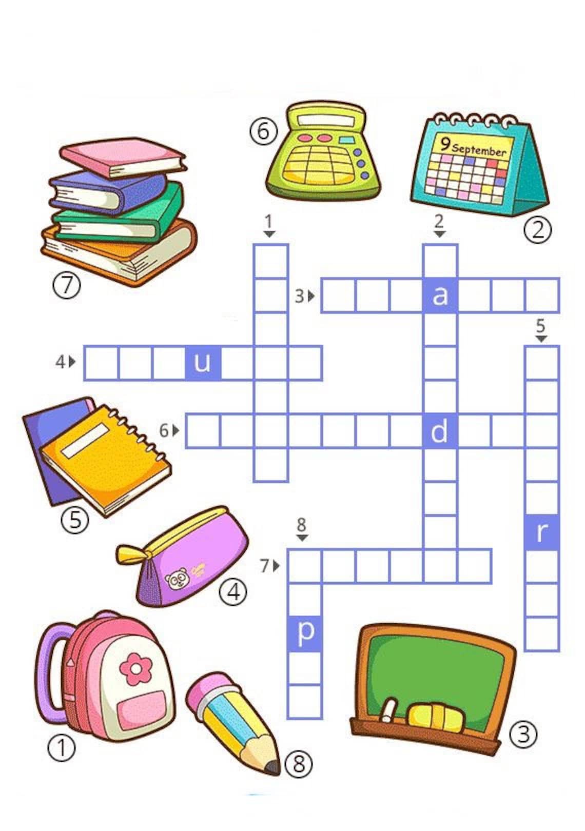 Fun Crossword Puzzles for Kids: Expand Your Child's Vocabulary and ...