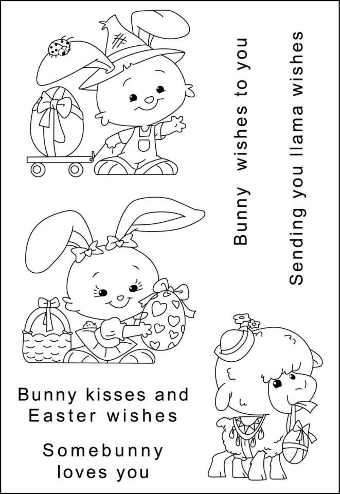 Easter Coloring Book for Kids Instant Download Pages for - Etsy