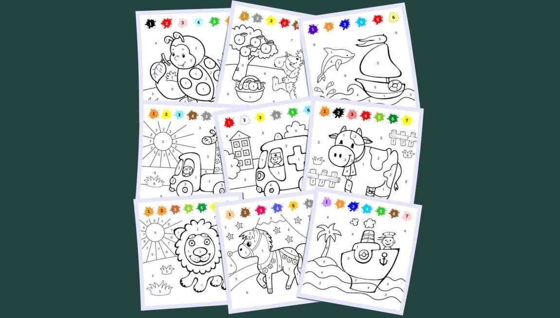 Color by Number - Coloring Book for Kids - Color by Number Fun for Kids ...