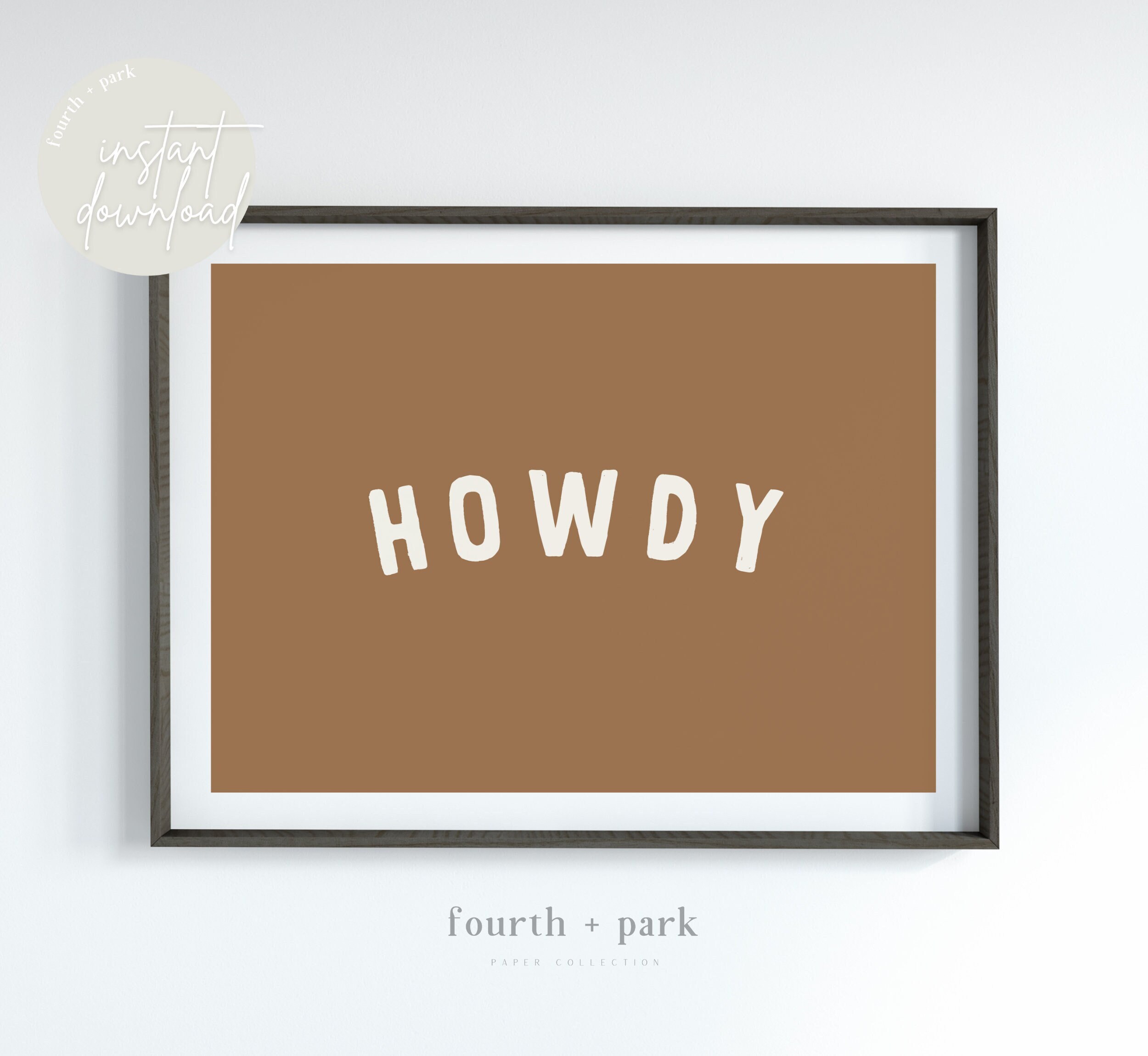 Howdy - Printable Wall Decor - Instant Digital Download - Etsy