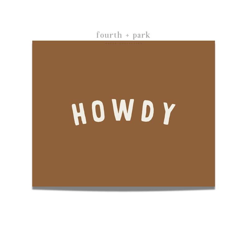 Howdy Printable Wall Decor Instant Digital Download - Etsy