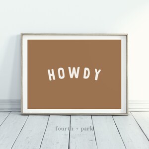 Howdy - Printable Wall Decor - Instant Digital Download - Etsy