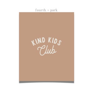 Kind Kids Club - Printable Wall Art - Instant Digital Download - Etsy