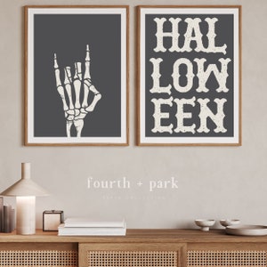 Halloween Skeleton - Printable Wall Art Gallery Set - Spooky Fall ...