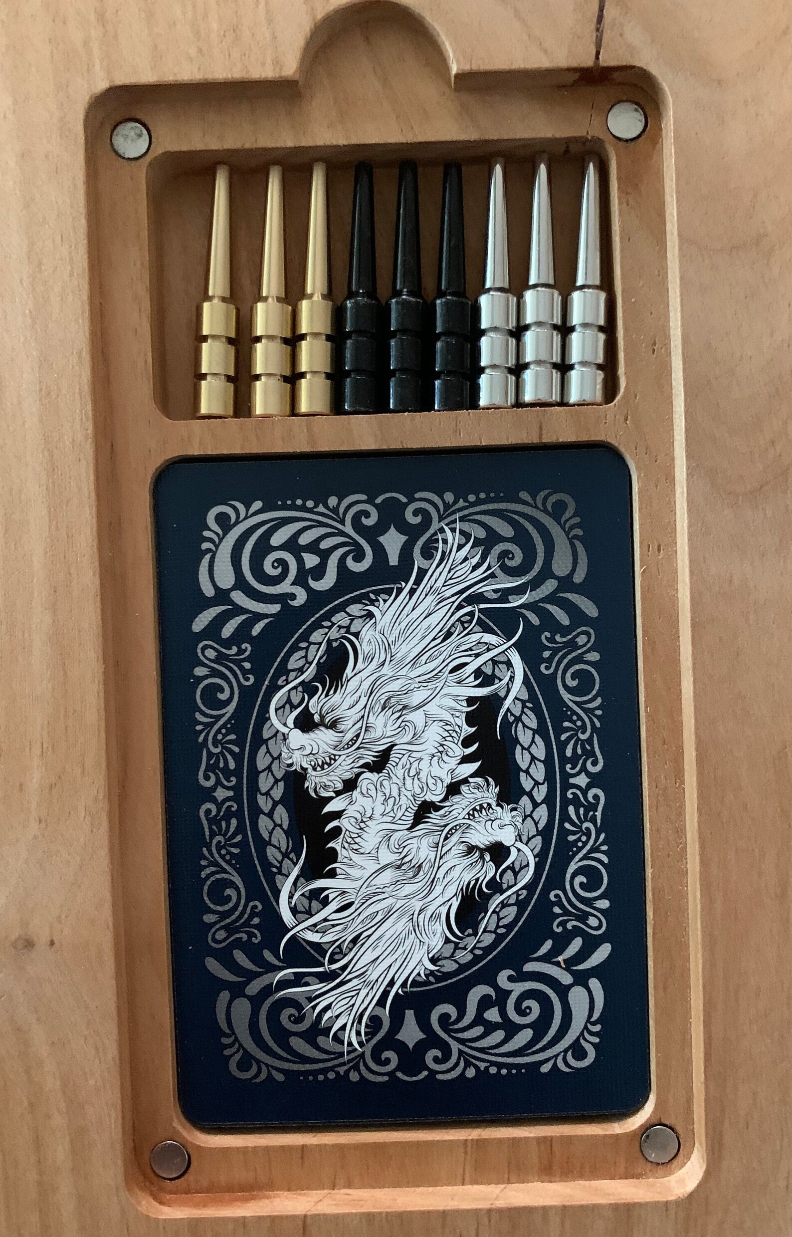 Cribbage Board CNC Carved Asian Dragon Epoxy Inlay - Etsy