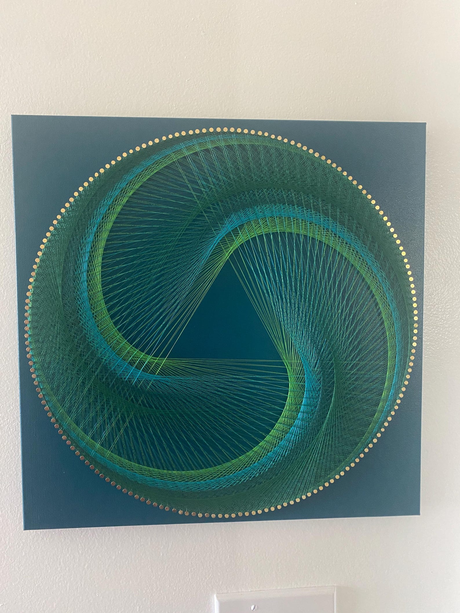 Mandala Sacred Geometry String Art- Triangle Spiral - Etsy