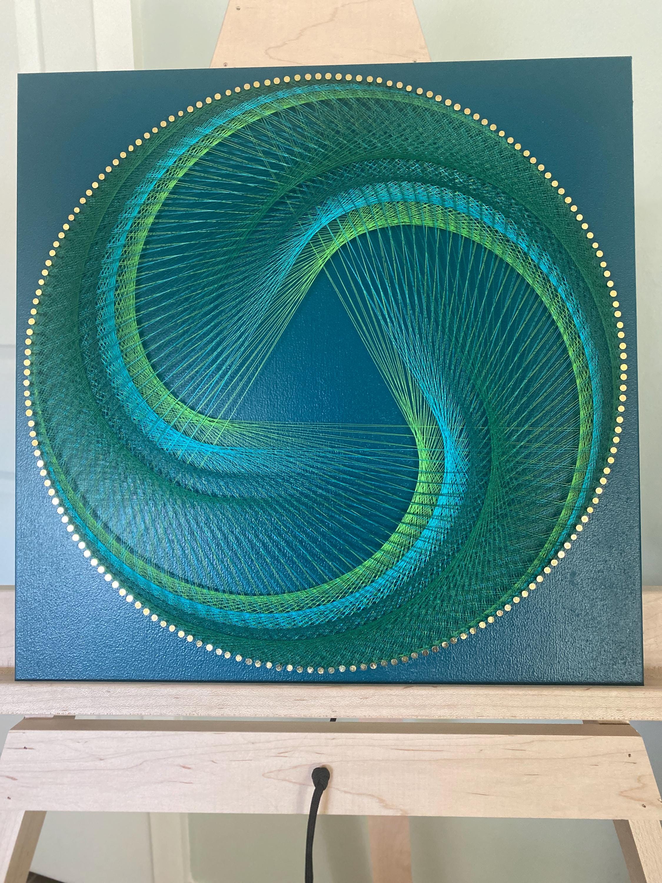 Mandala Sacred Geometry String Art- Triangle Spiral - Etsy