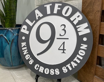 Platform 9 3 4 Sign - Etsy