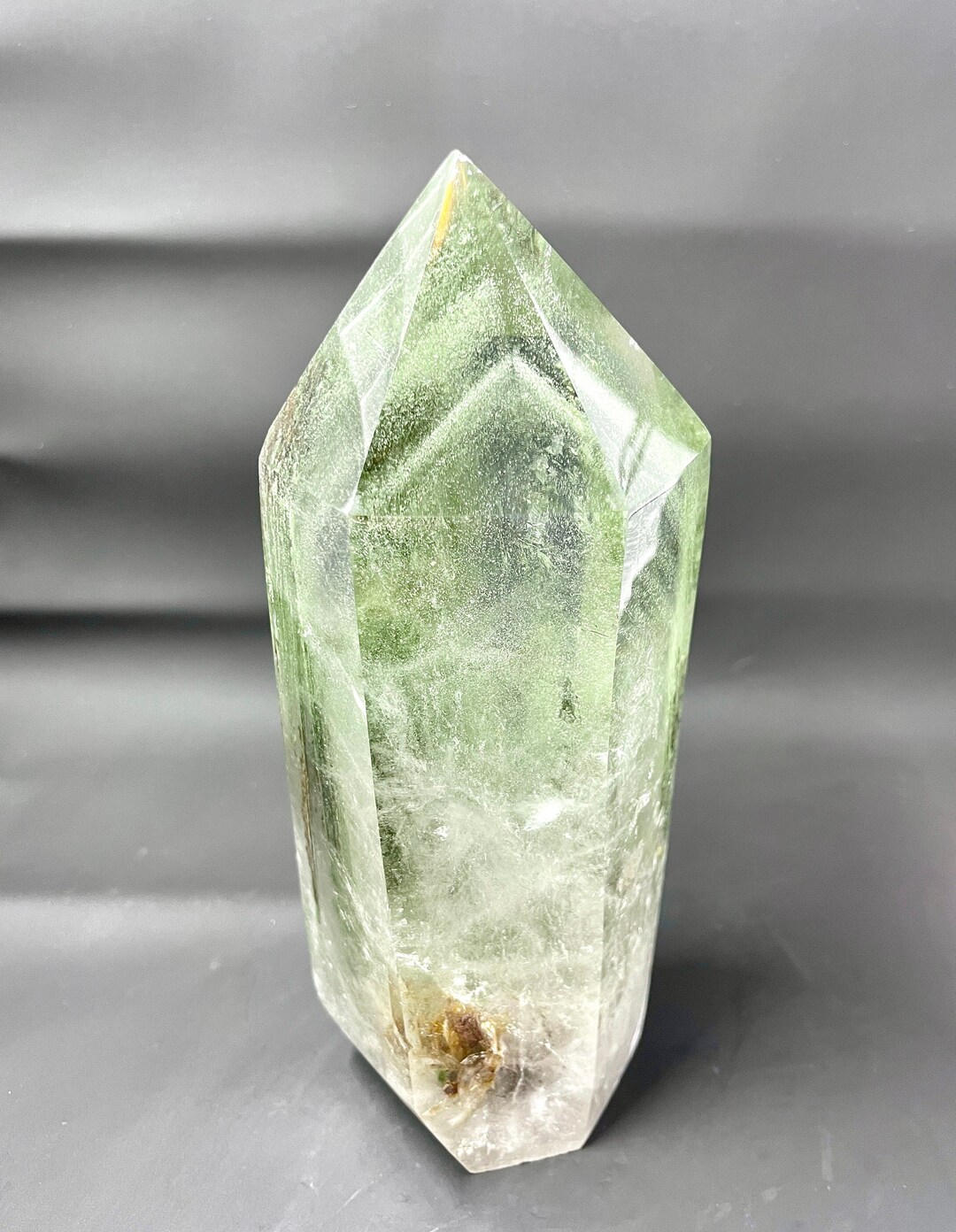 LAYER MOUTAIN! 7” Green Phantom Quartz Tower Obelisk With Customized ...