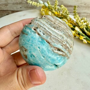 OCEAN BLUE 59mm Hemimorphite Sphere - Etsy