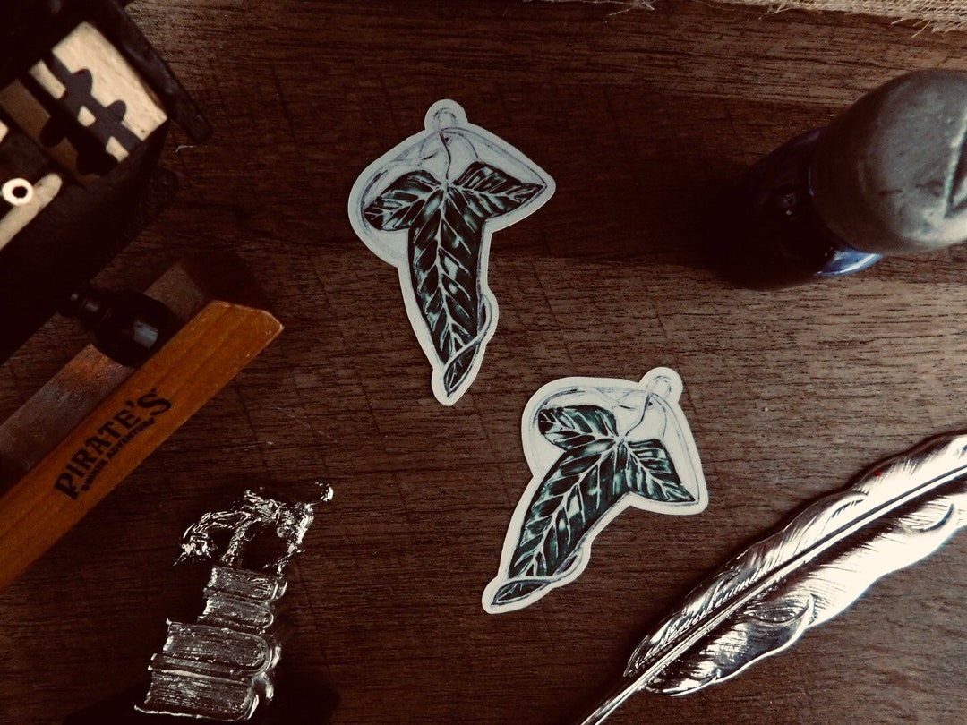 Elven Leaf Brooch Sticker Middle Earth J.r.r. Tolkien Lord of the Rings ...