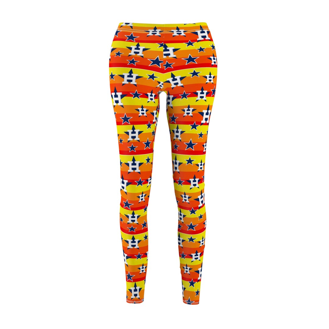 Astros Pattern Women's Cut & Sew Casual Leggings - Etsy