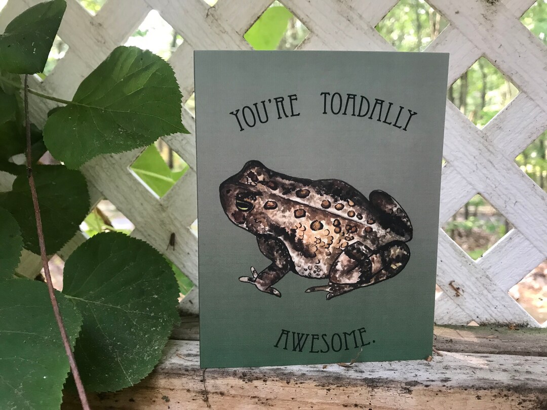You're Toadally Awesome Greeting Card - Etsy