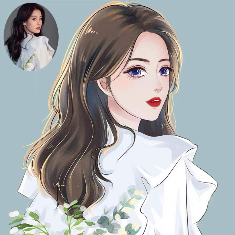 Custom Anime Portrait From Photo Anime Illustration Cartoon - Etsy