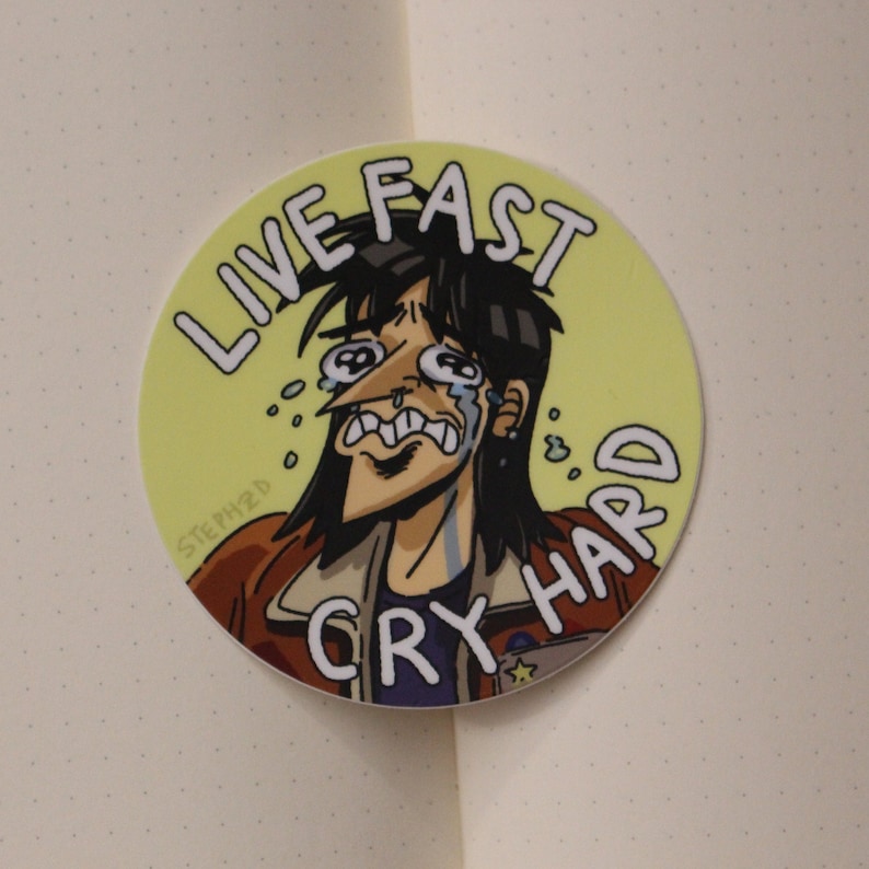 Live Fast Cry Hard - Kaiji Ultimate Survivor Sticker - Etsy