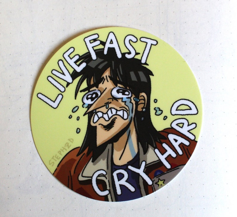 Live Fast Cry Hard - Kaiji Ultimate Survivor Sticker - Etsy