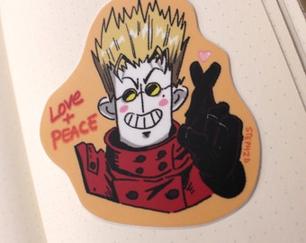 Vash the Stampede Pixel Art Sticker Premium Matte Vinyl - Etsy