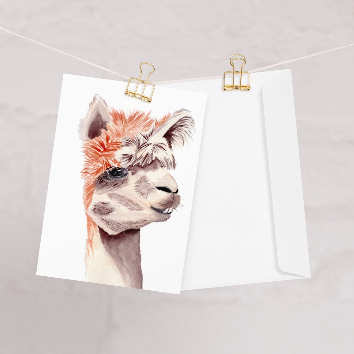 Watercolor Llama Greeting Cards My Llama Friend Pack of 10 Alpaca ...