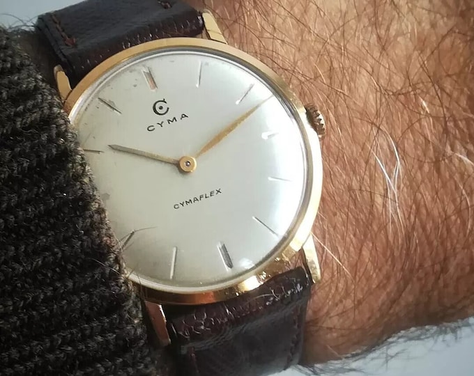CYMA Cymaflex Vintage Watch, Cal. 424, 34 Mm, 1950s, Working and ...