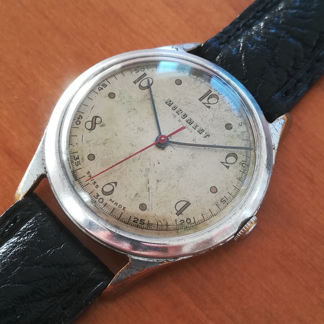 MONUMENT Vintage Watch, 38 Mm, 1950s, Working and Serviced - Etsy