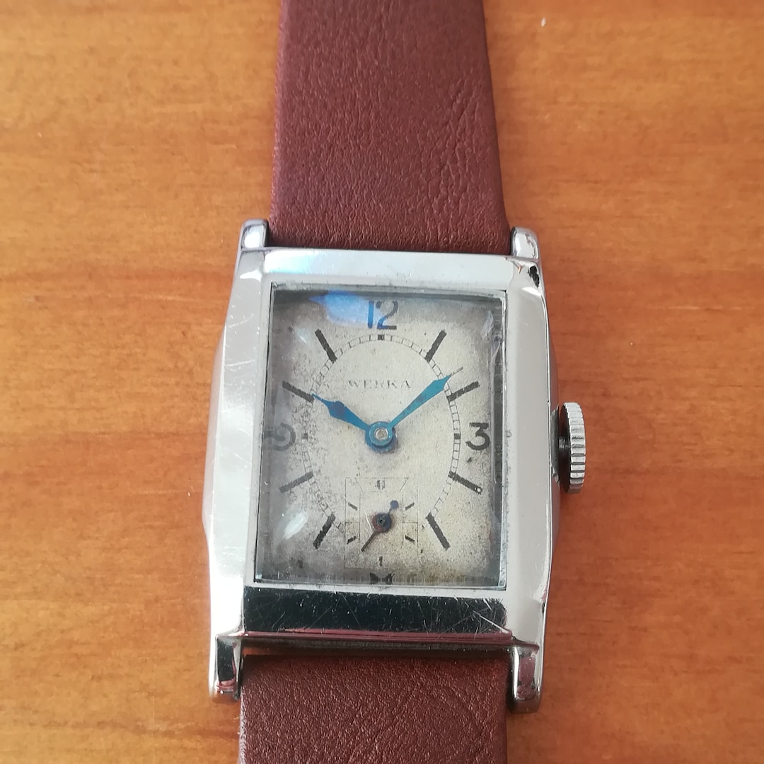 Art Deco WERKA Vintage Watch, 1930s, 25.5 X 29 Mm, Working and Serviced ...