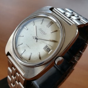 1960s EXACTUS Vintage Watch, With Date, 36.5 Mm, Working and Serviced ...