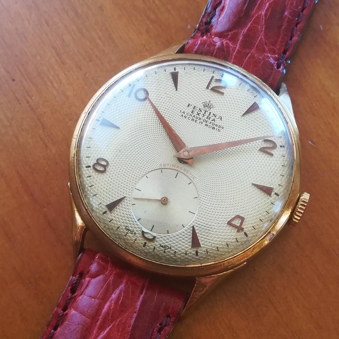FESTINA Vintage Watch, 38 Mm, 1950s, ETA 853, Texturized Dial, Working ...