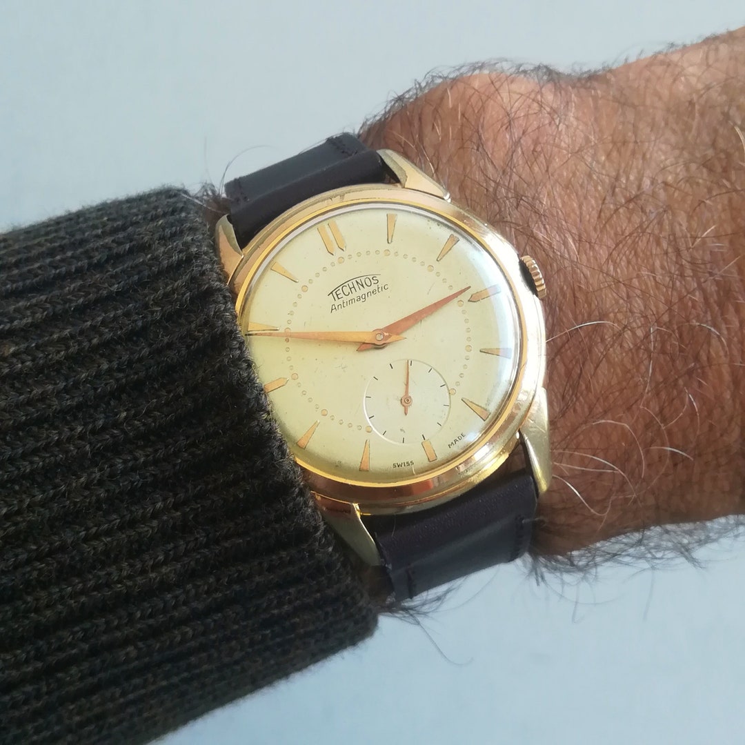 TECHNOS Vintage Watch, 38 Mm, 1950s, AS 1130, Working and Serviced - Etsy