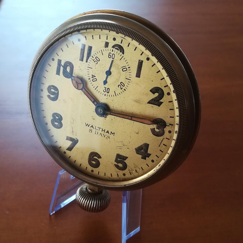 WALTHAM 8 Days Vintage Clock/watch, Usa-made in 1920, 71 Mm, Working ...