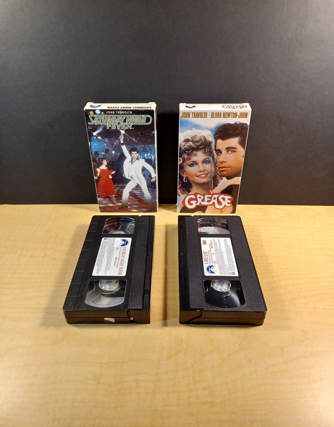 2 Vintage VHS Tapes - Saturday Night Fever/grease - Etsy