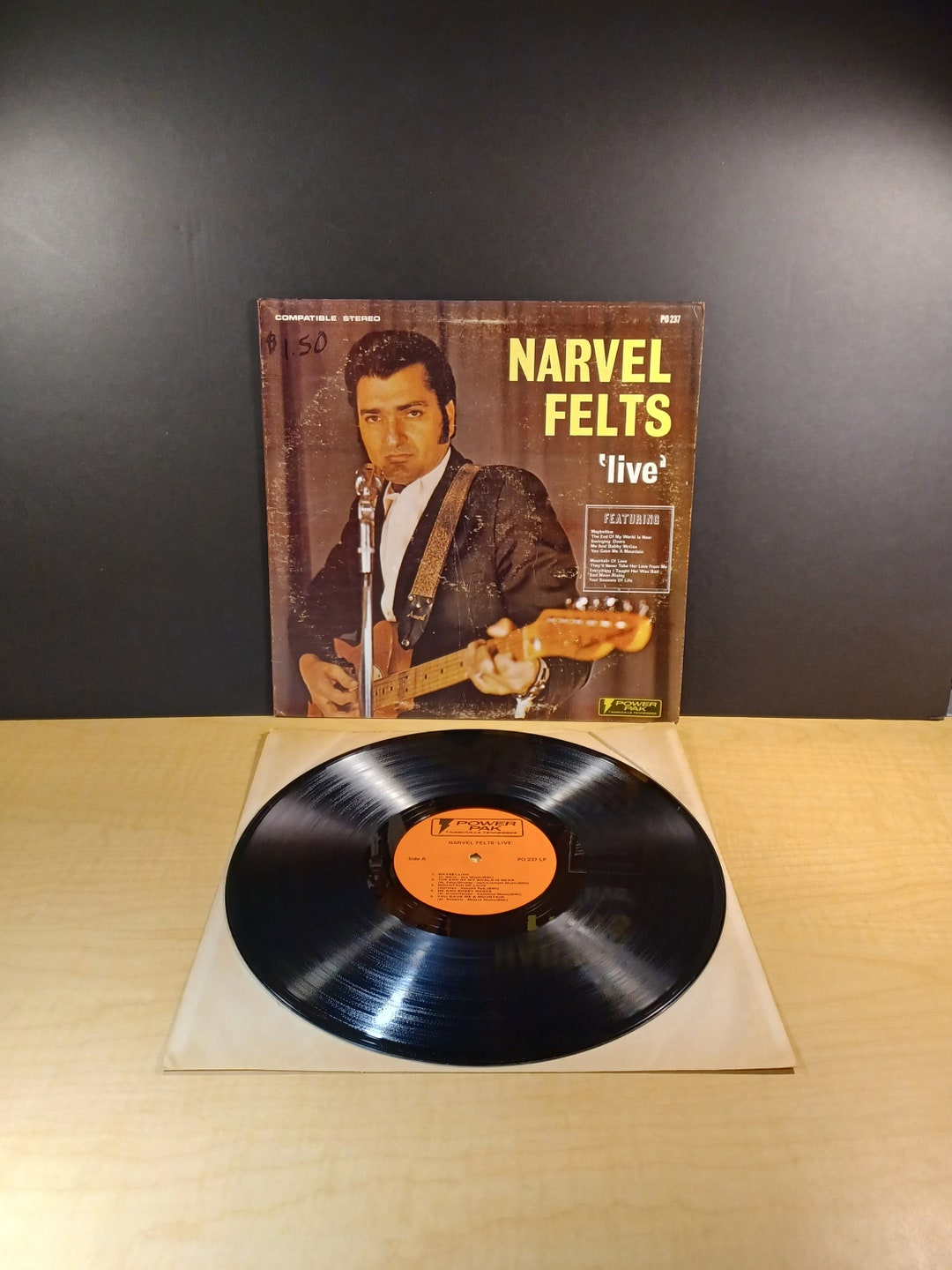 Narvel Felts: Live, Vintage Vinyl Record Album Lp, 1974 - Etsy