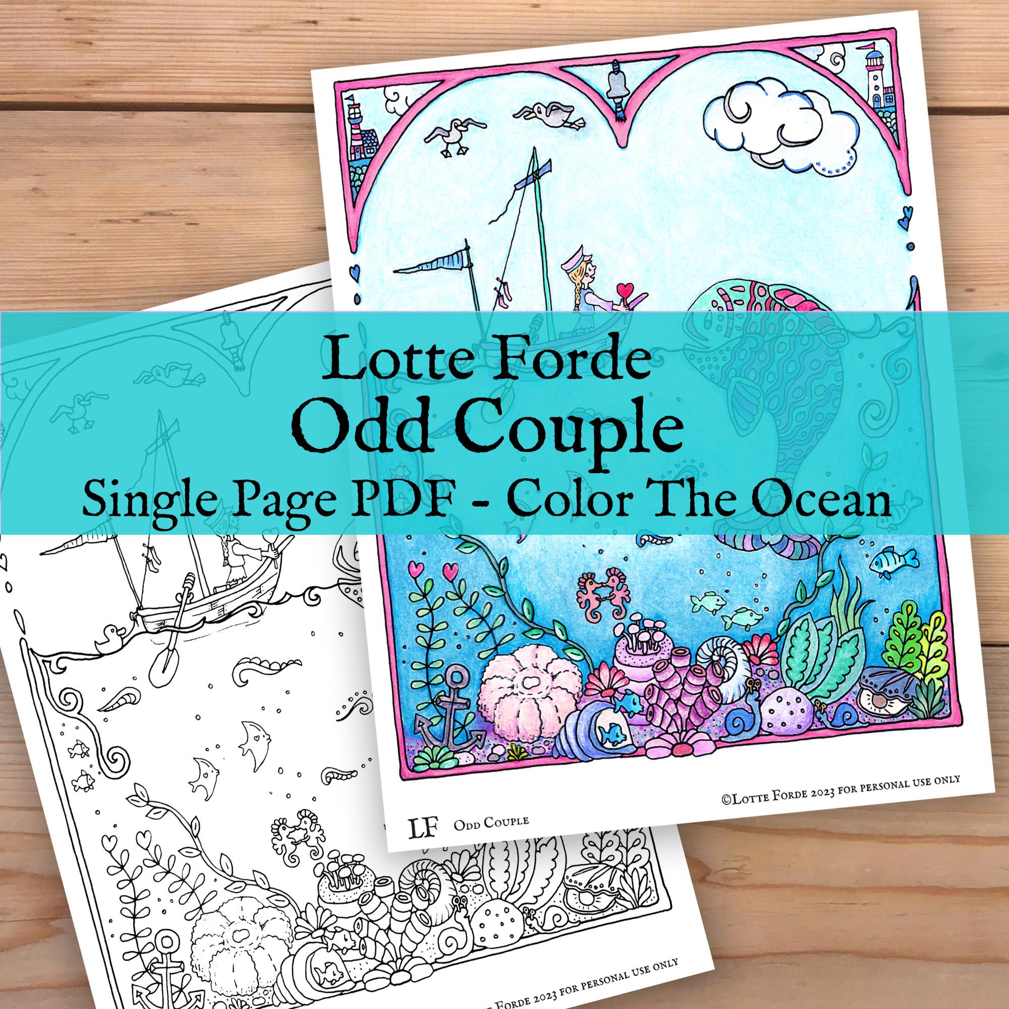 Lotte Forde Color the Ocean Coloring Book - the Odd Couple - Single ...