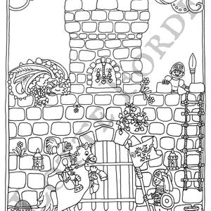 Lotte Forde - Color the Castles Coloring Book - 5 Page PDF Bundle 2 - Etsy