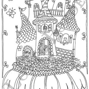 Lotte Forde - Color the Castles Coloring Book - 5 Page PDF Bundle 1 - Etsy