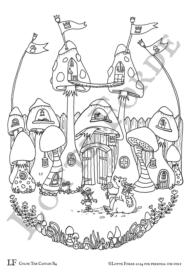 Lotte Forde - Color the Castles Coloring Book - 5 Page PDF Bundle 4 ...