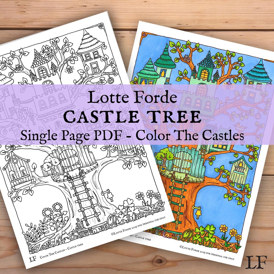 Lotte Forde Color the Castles - Castle Tree Page 21 From My Coloring ...